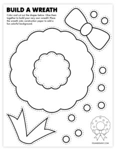 8 Free Printable Christmas Themed "Build Your Own" Crafts - Pjs and Paint