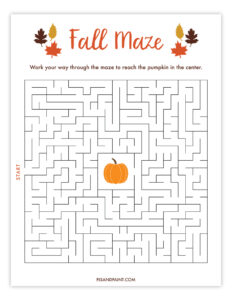 15 Free Printable Fall Games and Activities - Pjs and Paint