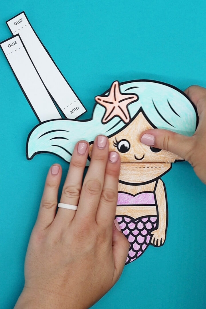 Free Printable Mermaid Puppet - Pjs and Paint