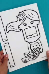 Free Printable Mermaid Puppet - Pjs and Paint