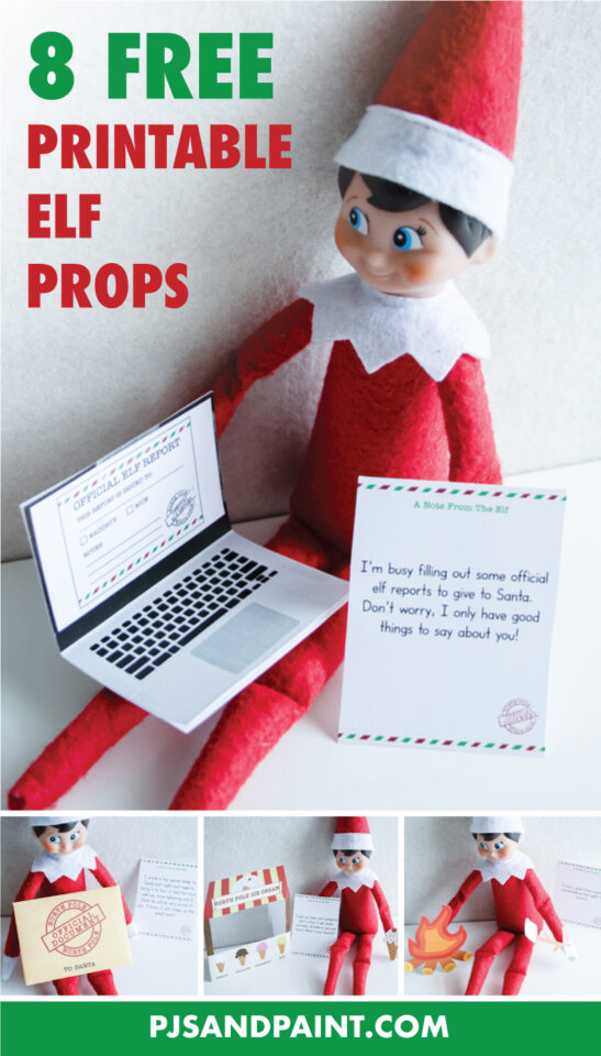 8 Days of Free Printable Elf Props - Set 2 - Pjs and Paint