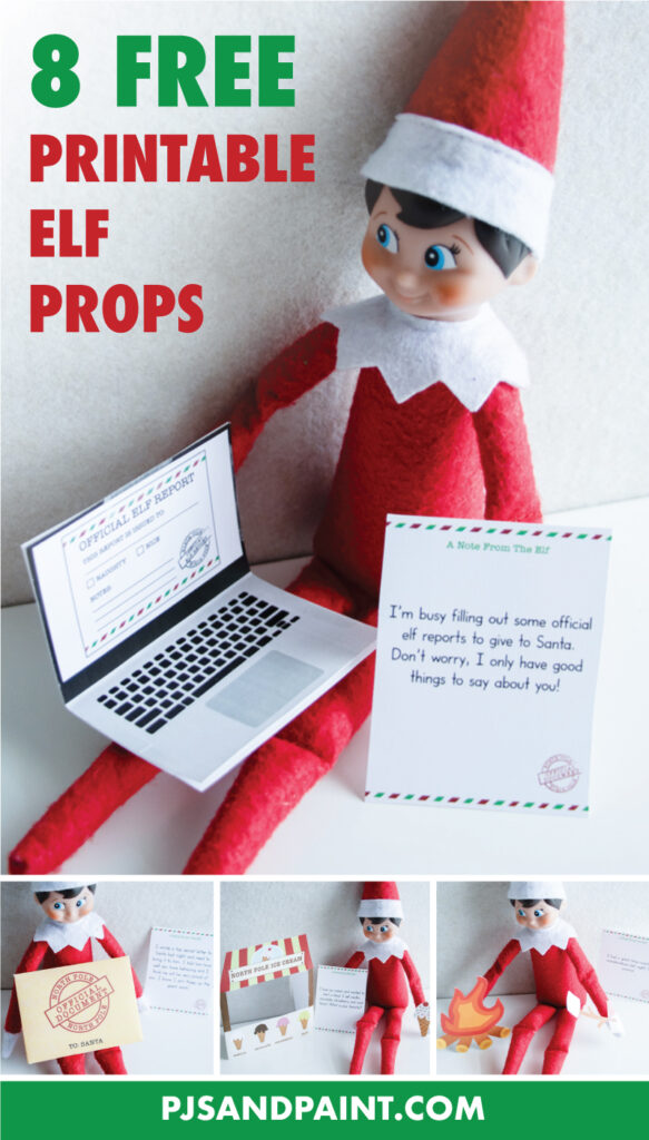 8 Days of Free Printable Elf Props - Set 2 - Pjs and Paint