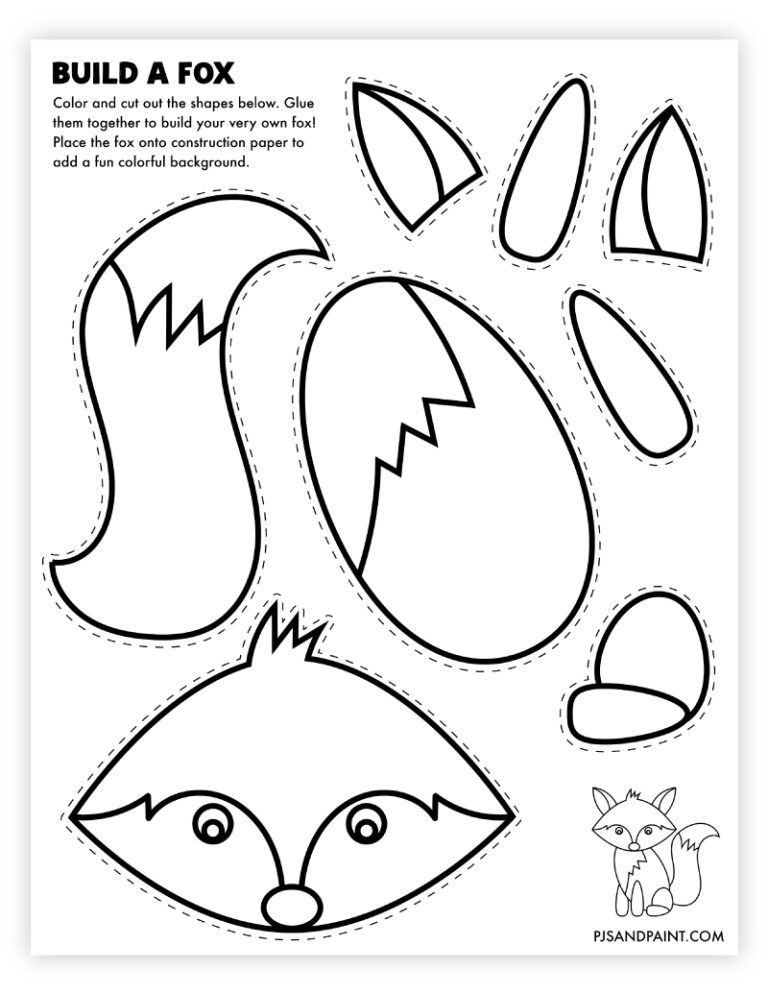 109 Free Printable "Build Your Own" Crafts - Pjs and Paint