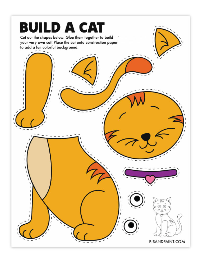 109 Free Printable "Build Your Own" Crafts - Pjs and Paint