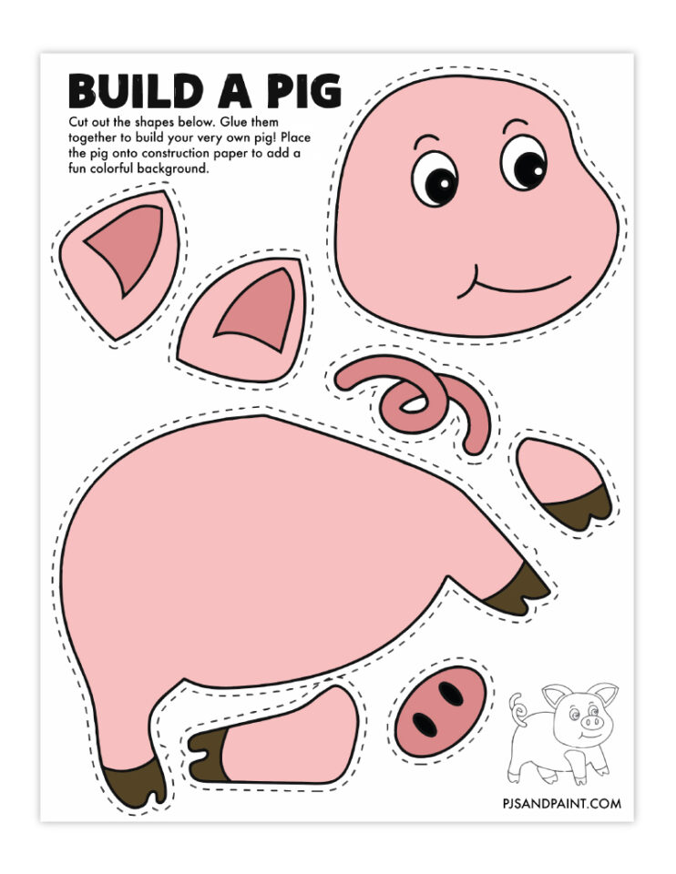 49 Free Printable Build Your Own Animal Crafts - Pjs and Paint