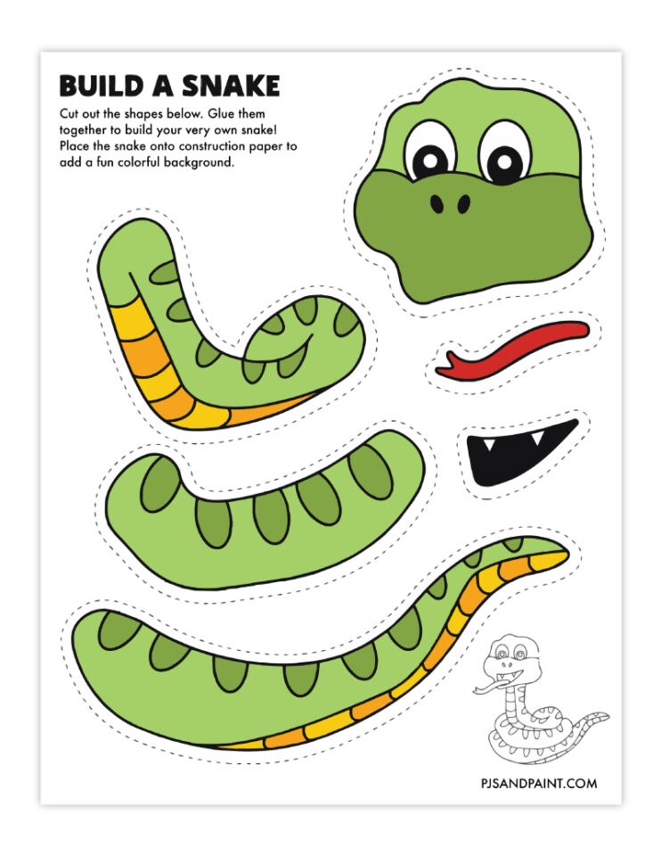 109 Free Printable "Build Your Own" Crafts - Pjs and Paint