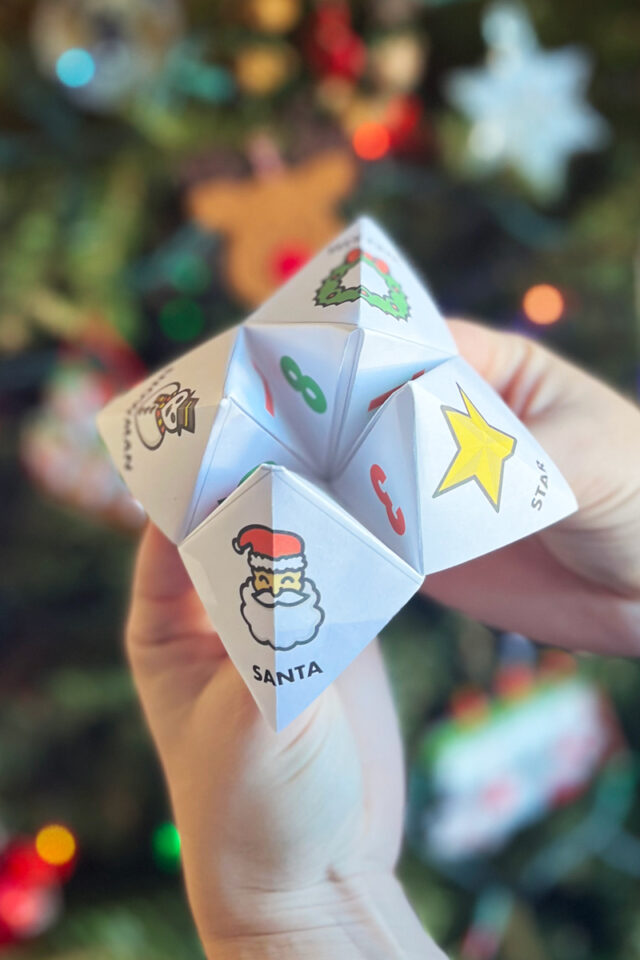 Free Printable Christmas Joke Cootie Catcher - Pjs and Paint