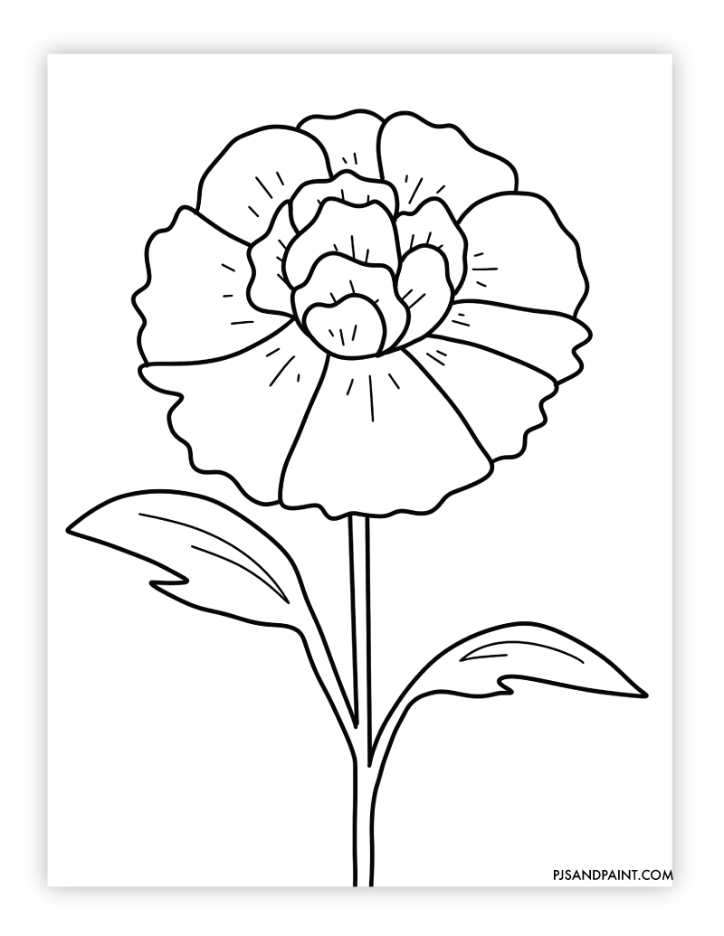 7 Free Printable Floral Coloring Pages - Pjs and Paint