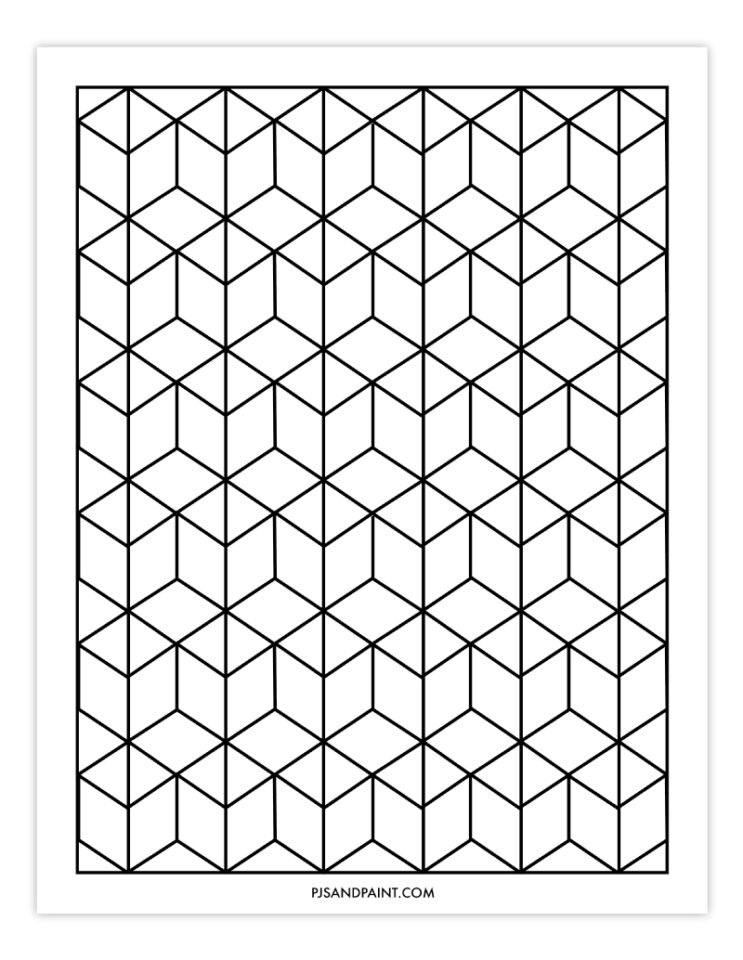7 Free Printable Relaxing Pattern Coloring Pages - Pjs and Paint