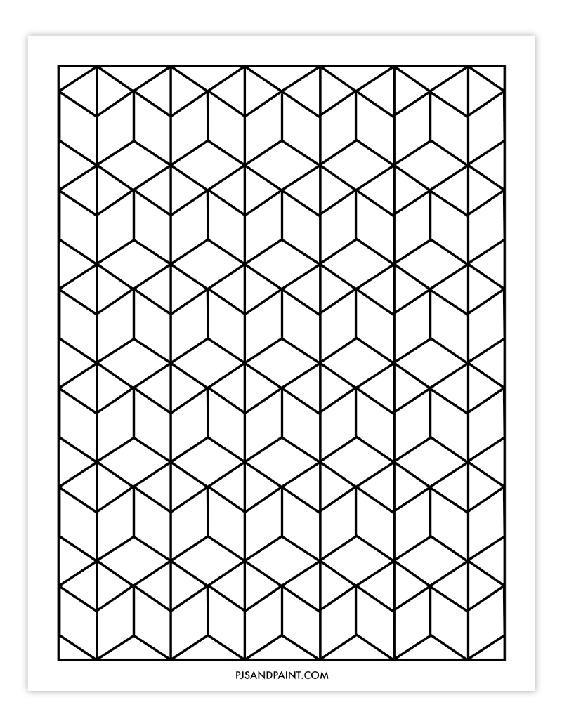 7 Free Printable Relaxing Pattern Coloring Pages - Pjs and Paint