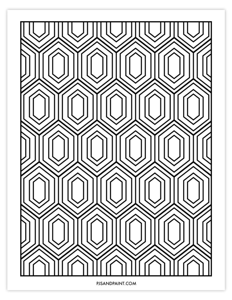 7 Free Printable Relaxing Pattern Coloring Pages - Pjs and Paint