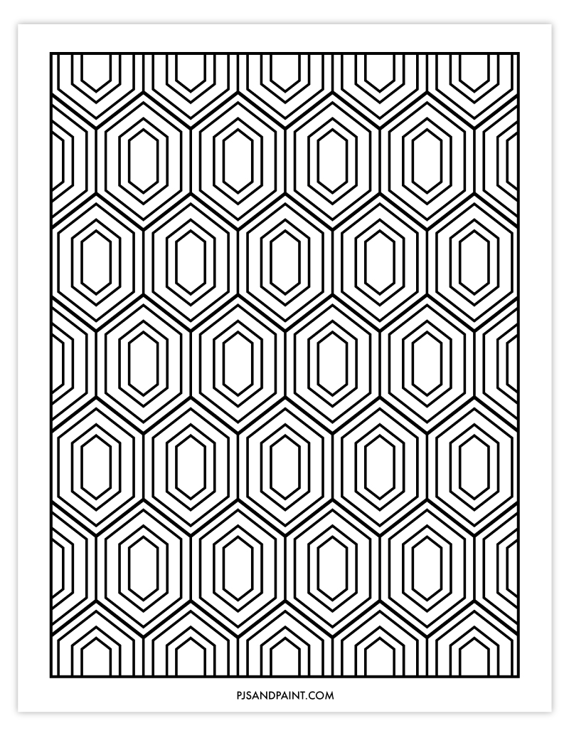 7 Free Printable Relaxing Pattern Coloring Pages - Pjs and Paint