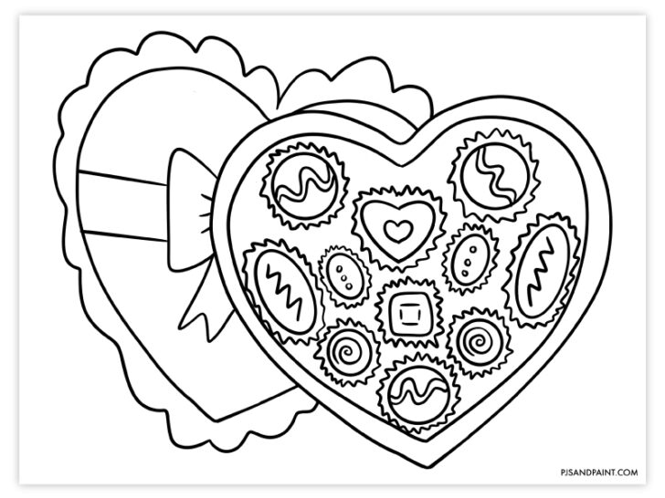 6 Free Printable Valentine's Day Coloring Pages - Pjs and Paint