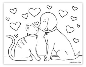 6 Free Printable Valentine's Day Coloring Pages - Pjs and Paint