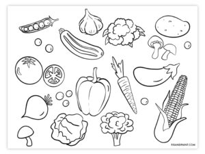 7 Free Printable Food Themed Coloring Pages - Pjs and Paint