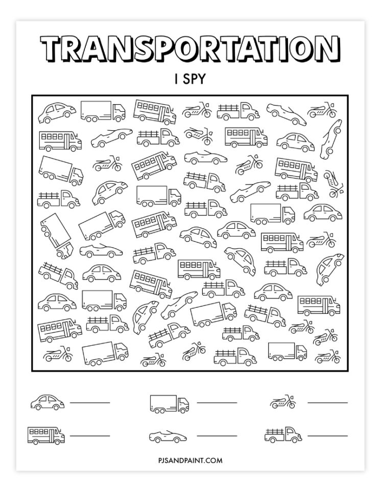 28 Free Printable I Spy Games - Pjs and Paint