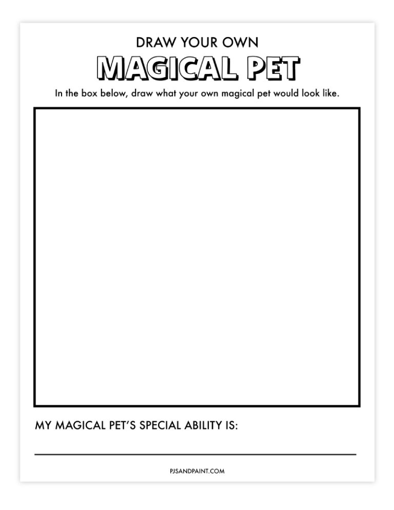 21 Free Printable Drawing Prompts for Kids - Pjs and Paint