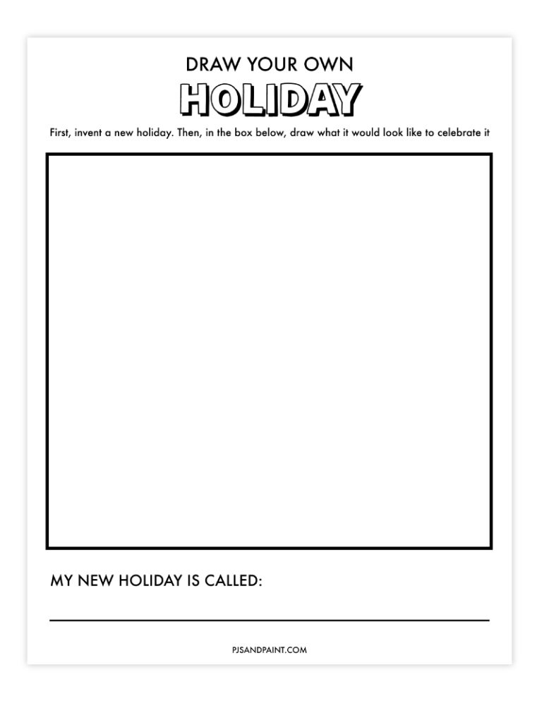 21 Free Printable Drawing Prompts for Kids - Pjs and Paint