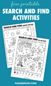 18 Free Printable Search and Find Activities - Pjs and Paint