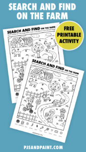 Free Printable Search and Find | On The Farm - Pjs and Paint