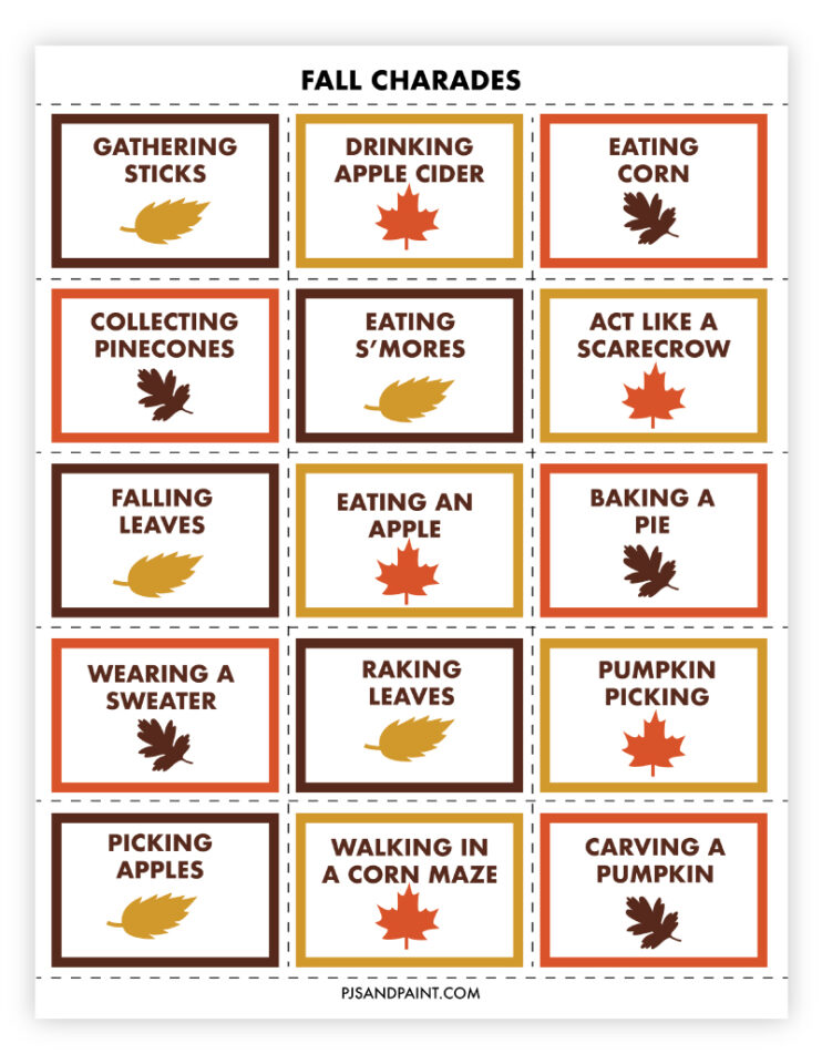 15 Free Printable Fall Games and Activities - Pjs and Paint