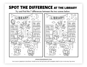 20 Free Printable Spot the Difference Games - Pjs and Paint