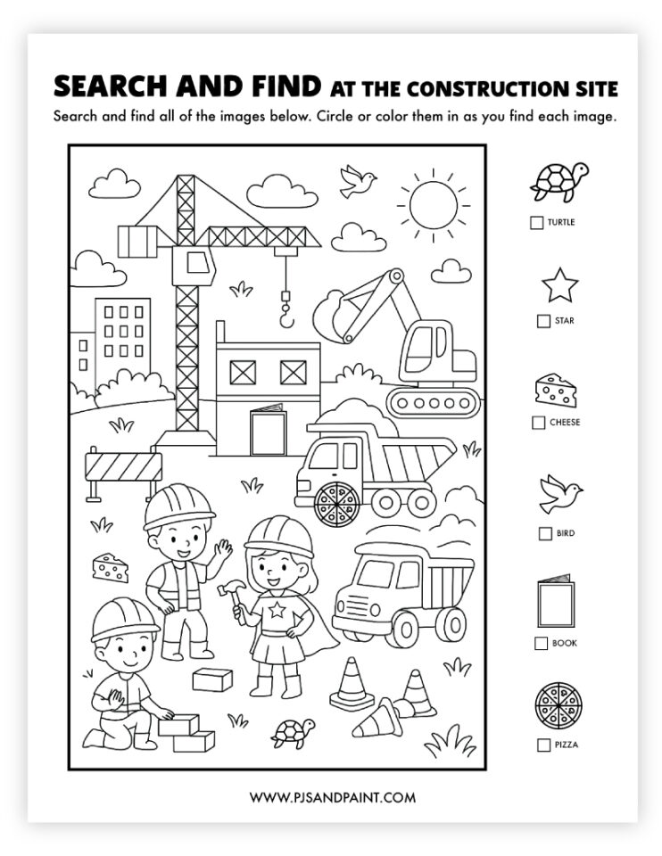 18 Free Printable Search and Find Activities - Pjs and Paint