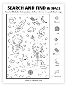 22 Free Printable Search and Find Activities - Pjs and Paint