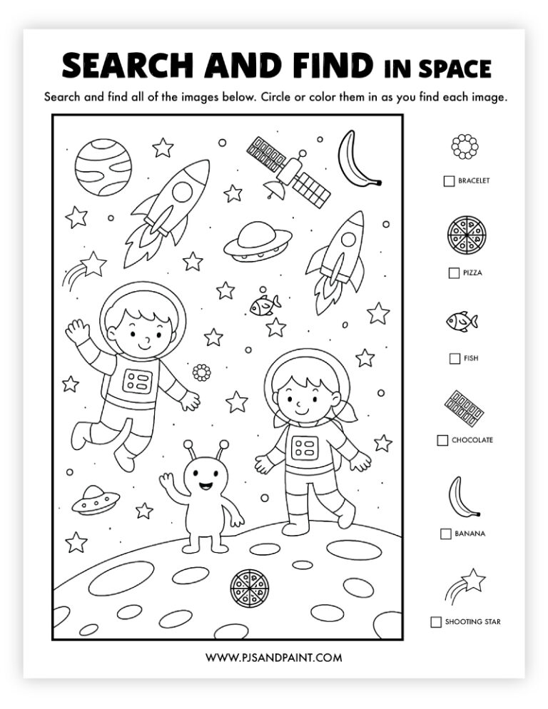 18 Free Printable Search and Find Activities - Pjs and Paint