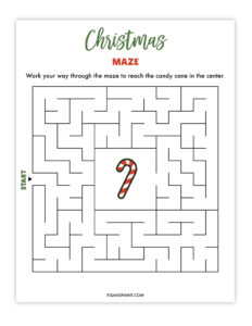 10 Free Printable Christmas Mazes - Pjs and Paint