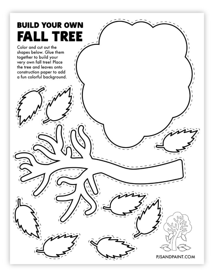 22 Free Printable Fall themed “Build Your Own” Activities - Pjs and Paint