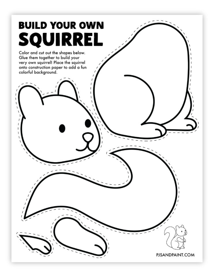 49 Free Printable Build Your Own Animal Crafts - Pjs and Paint