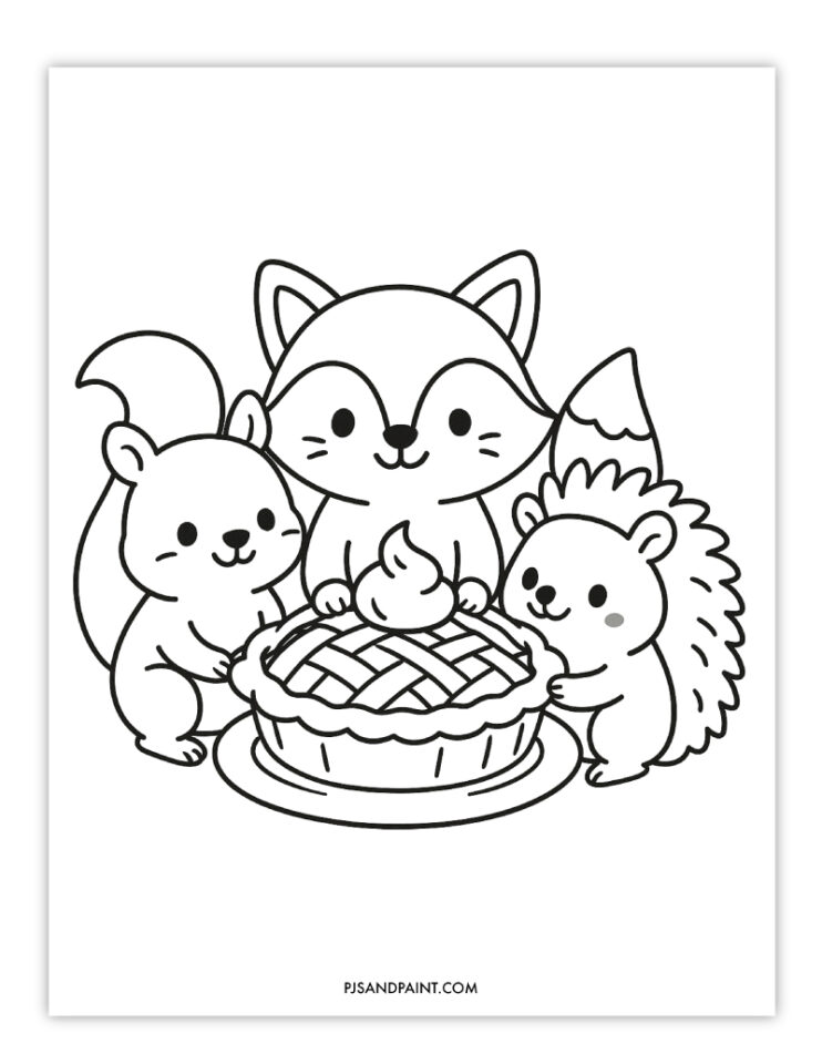 10 Free Printable Thanksgiving Coloring Pages - Pjs and Paint