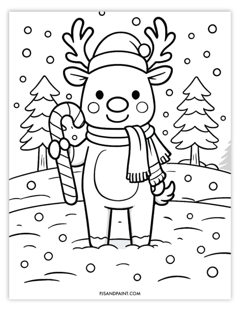 16 Free Printable Christmas Coloring Pages for Kids - Pjs and Paint
