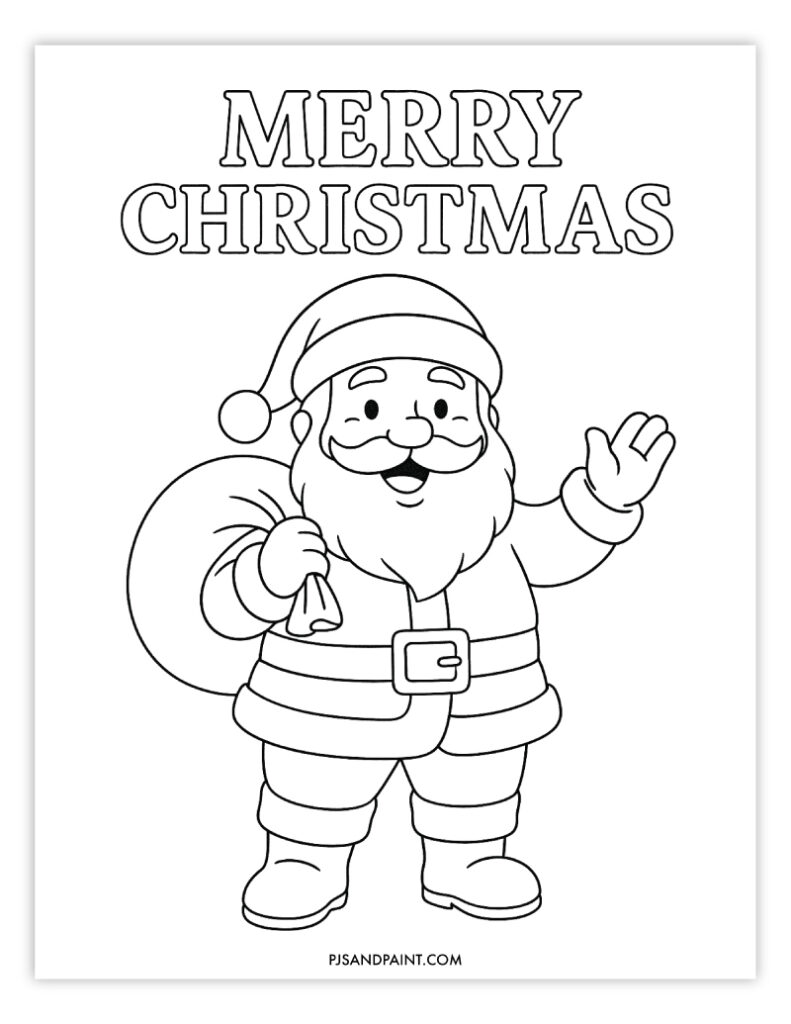 16 Free Printable Christmas Coloring Pages for Kids - Pjs and Paint