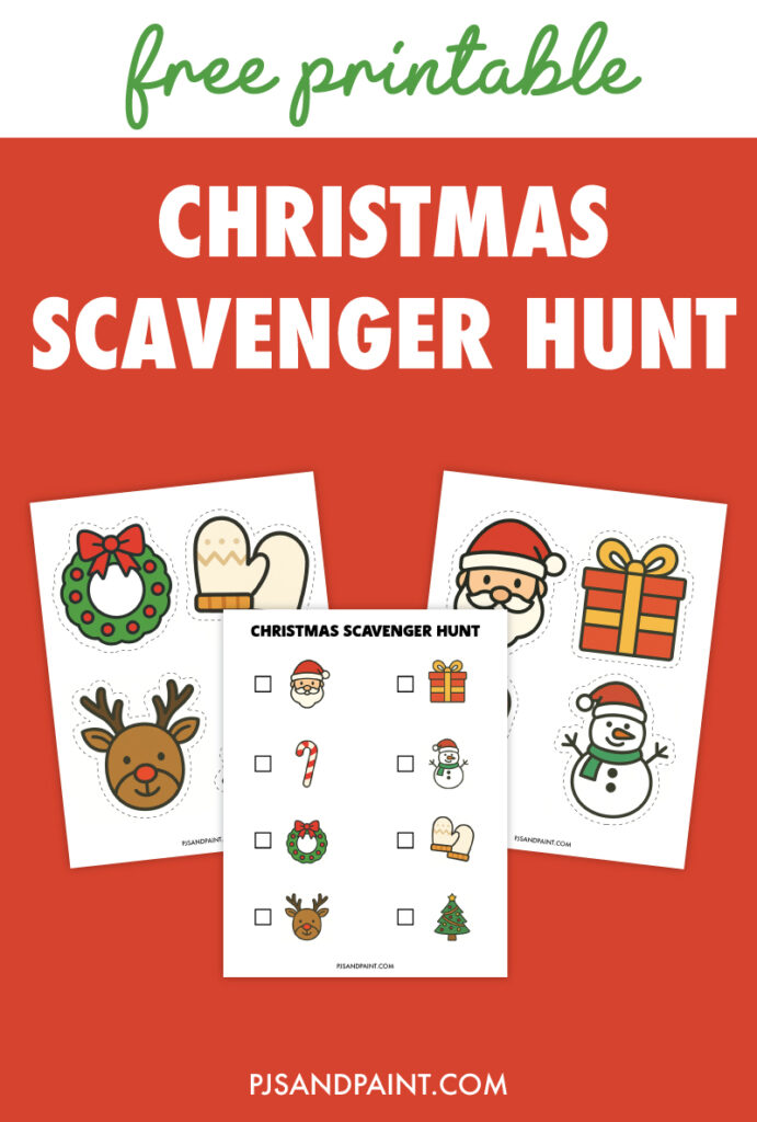 Free Printable Indoor Christmas Scavenger Hunt - Pjs and Paint