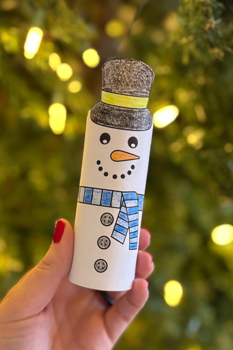 Christmas Paper Roll Crafts - With 3 Free Printable Templates - Pjs and ...