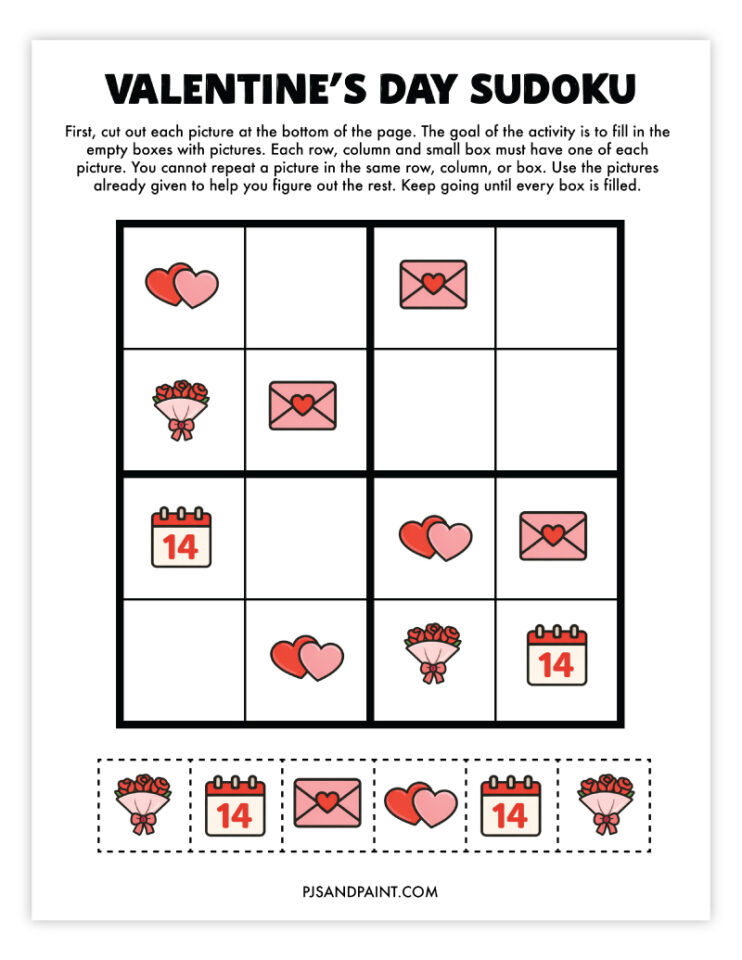 20 Free Printable Valentine's Day Games and Activities - Pjs and Paint