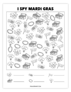 11 Free Printable Mardi Gras Games and Activities - Pjs and Paint