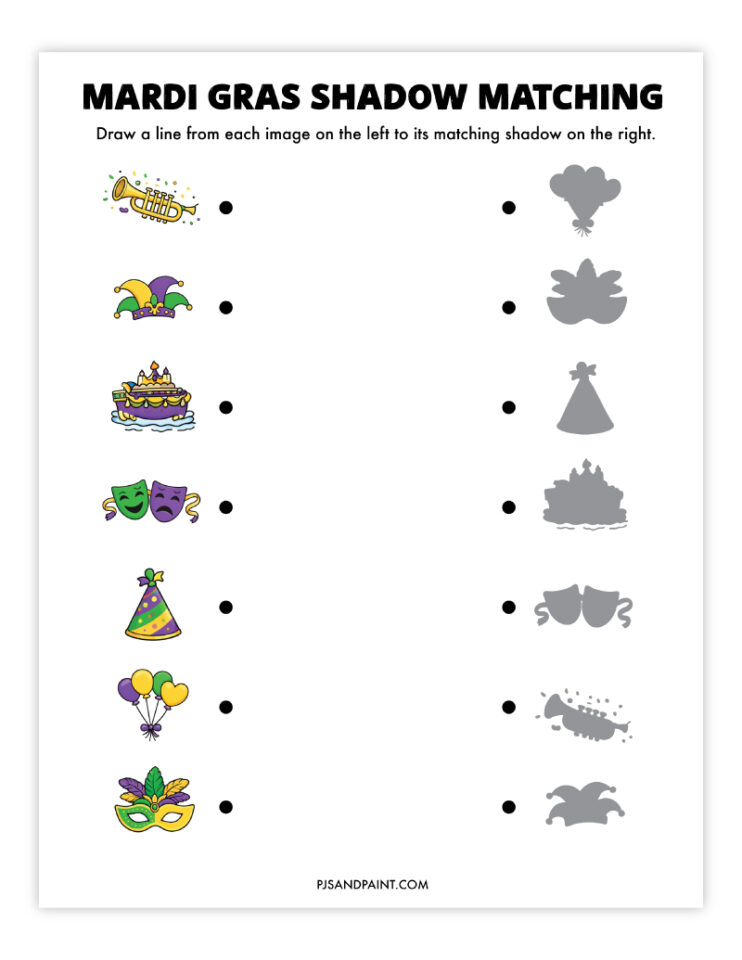 11 Free Printable Mardi Gras Games and Activities - Pjs and Paint