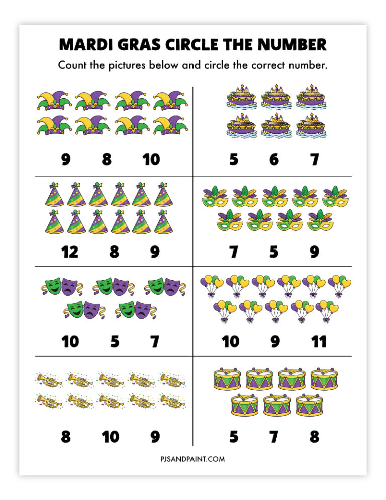 11 Free Printable Mardi Gras Games and Activities - Pjs and Paint