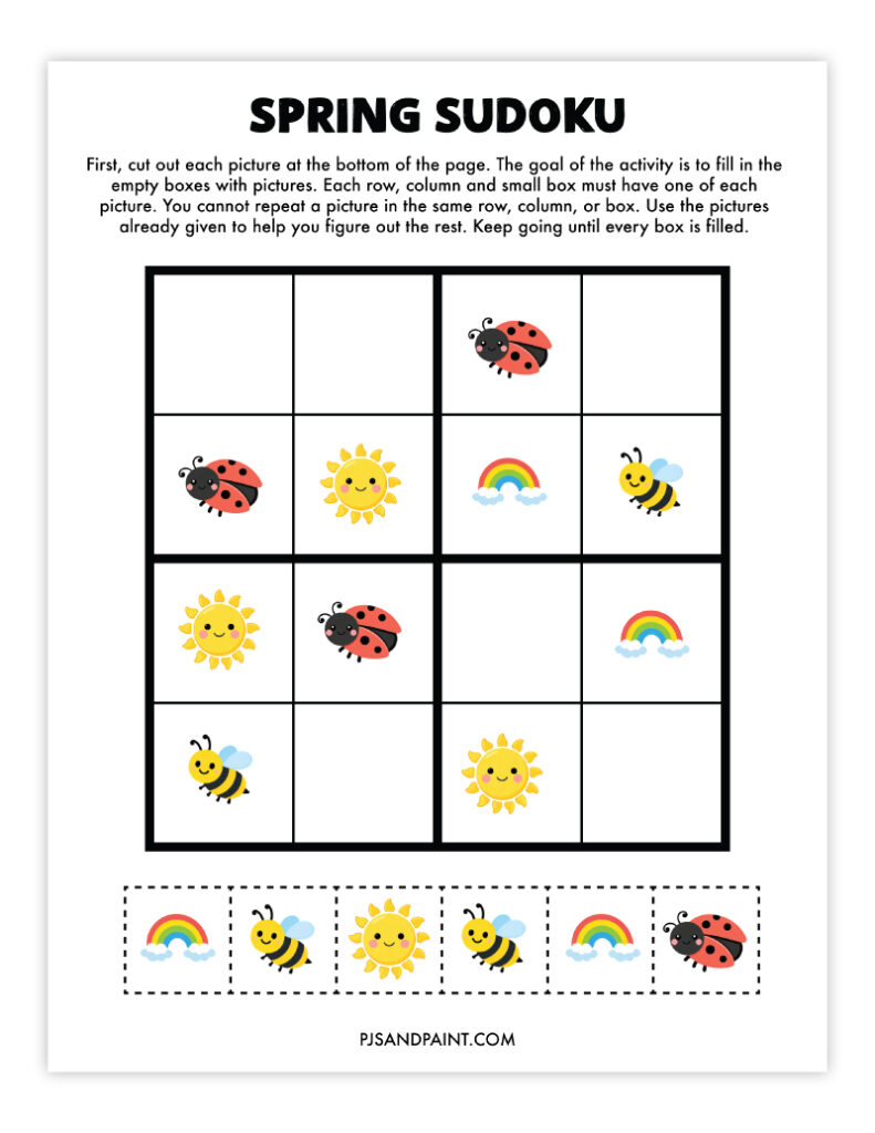 17 Free Printable Spring Games and Activities - Pjs and Paint