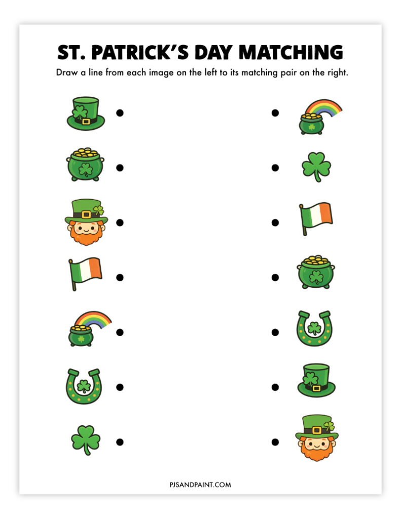 21 Free Printable St. Patrick's Day Games and Activities - Pjs and Paint