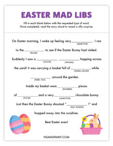 31 Free Printable Easter Games and Activities - Pjs and Paint